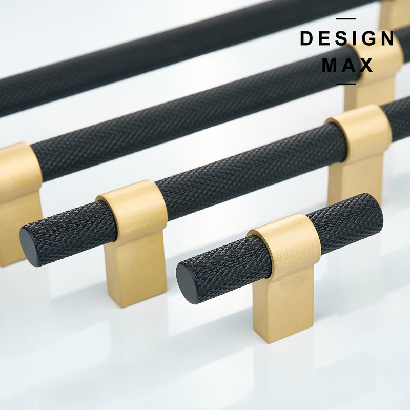 Design Max Knurled Brass Pull Square Base | Wayfair